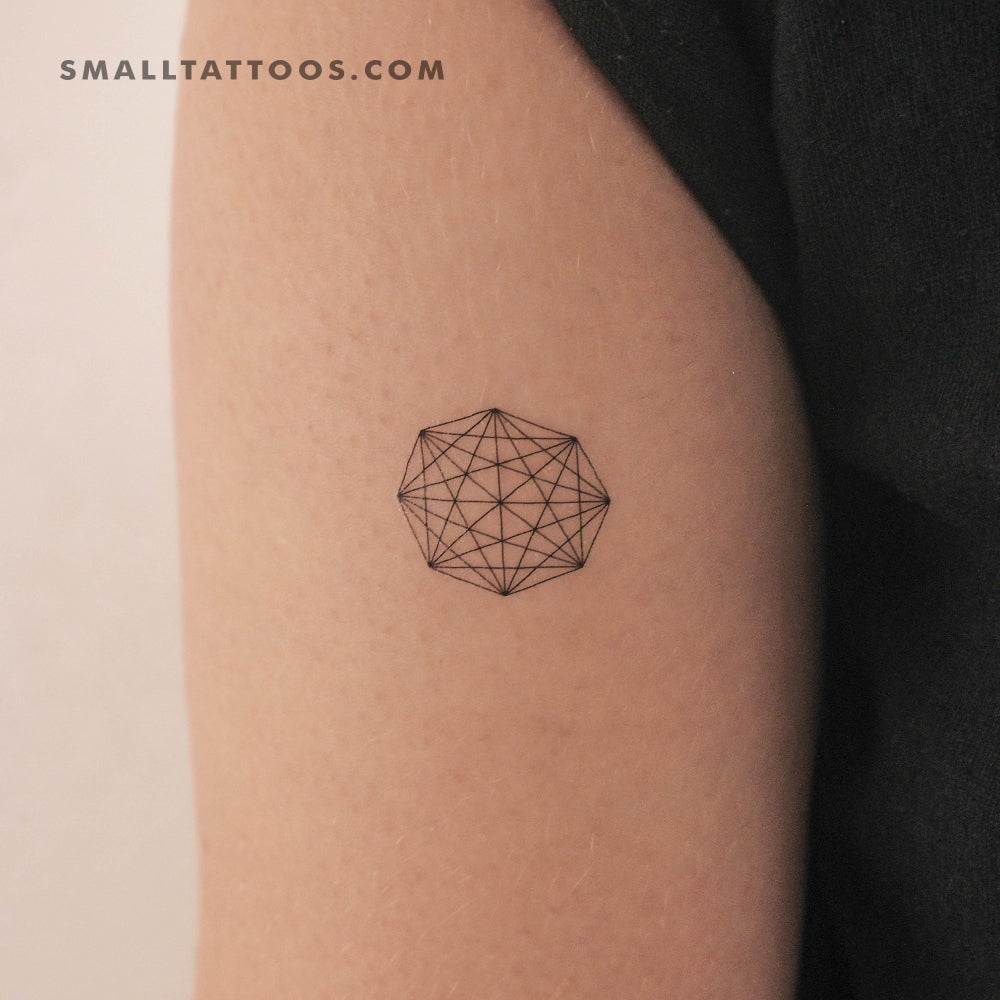 Octagon Matrix Temporary Tattoo (Set of 3) – Small Tattoos