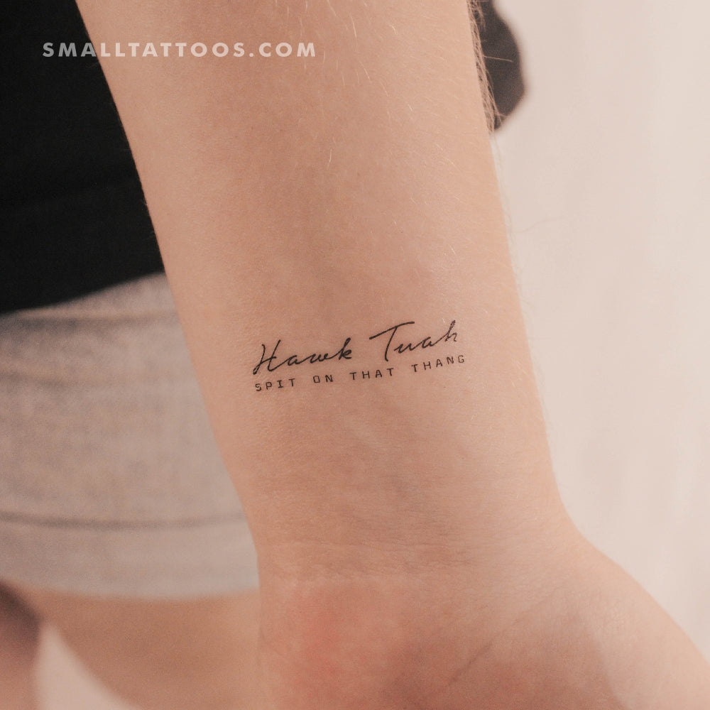 Hawk Tuah Spit On That Thang Temporary Tattoo (Set of 3) – Small Tattoos
