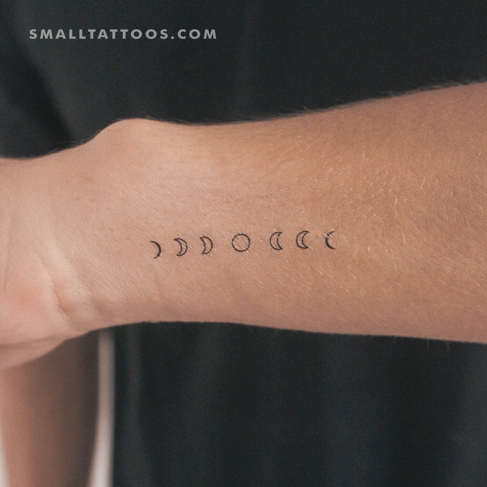 Phases Of The Moon Wrist Tattoo
