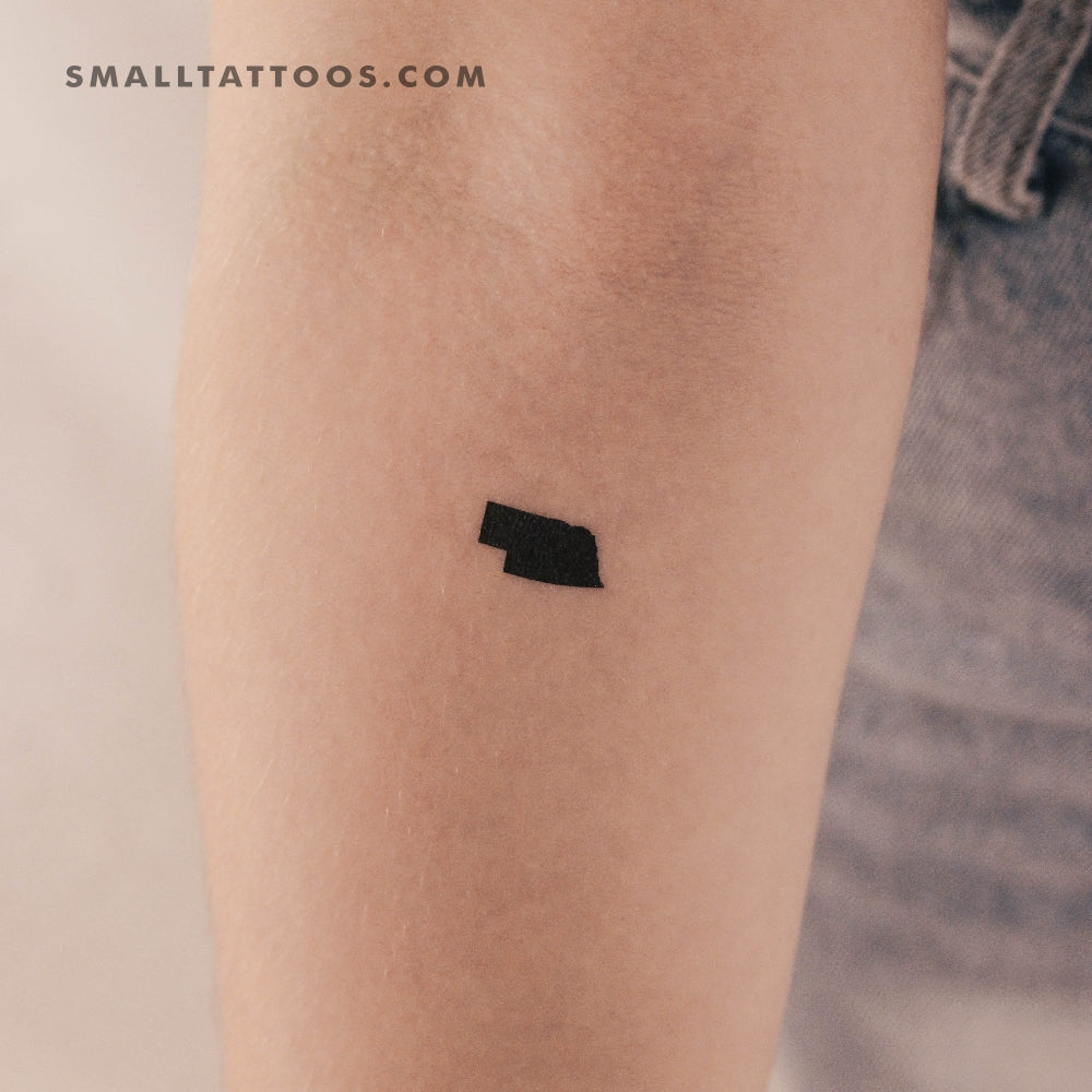 Nebraska Map Temporary Tattoo (Set of 3) – Small Tattoos