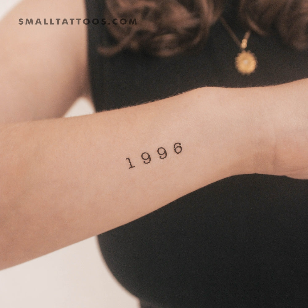 1996 Birth Year Temporary Tattoo (Set of 3) – Small Tattoos