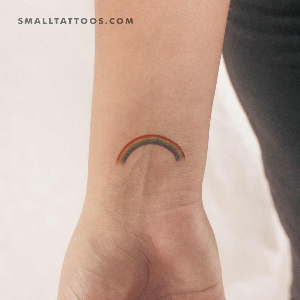 Color Rainbow Temporary Tattoo (Set of 3) – Small Tattoos