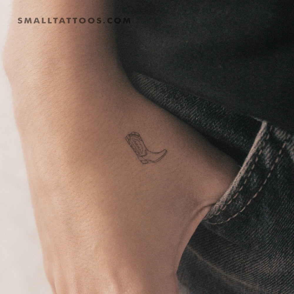 Small Cowboy Boot Temporary Tattoo - Set of 3 – Small Tattoos