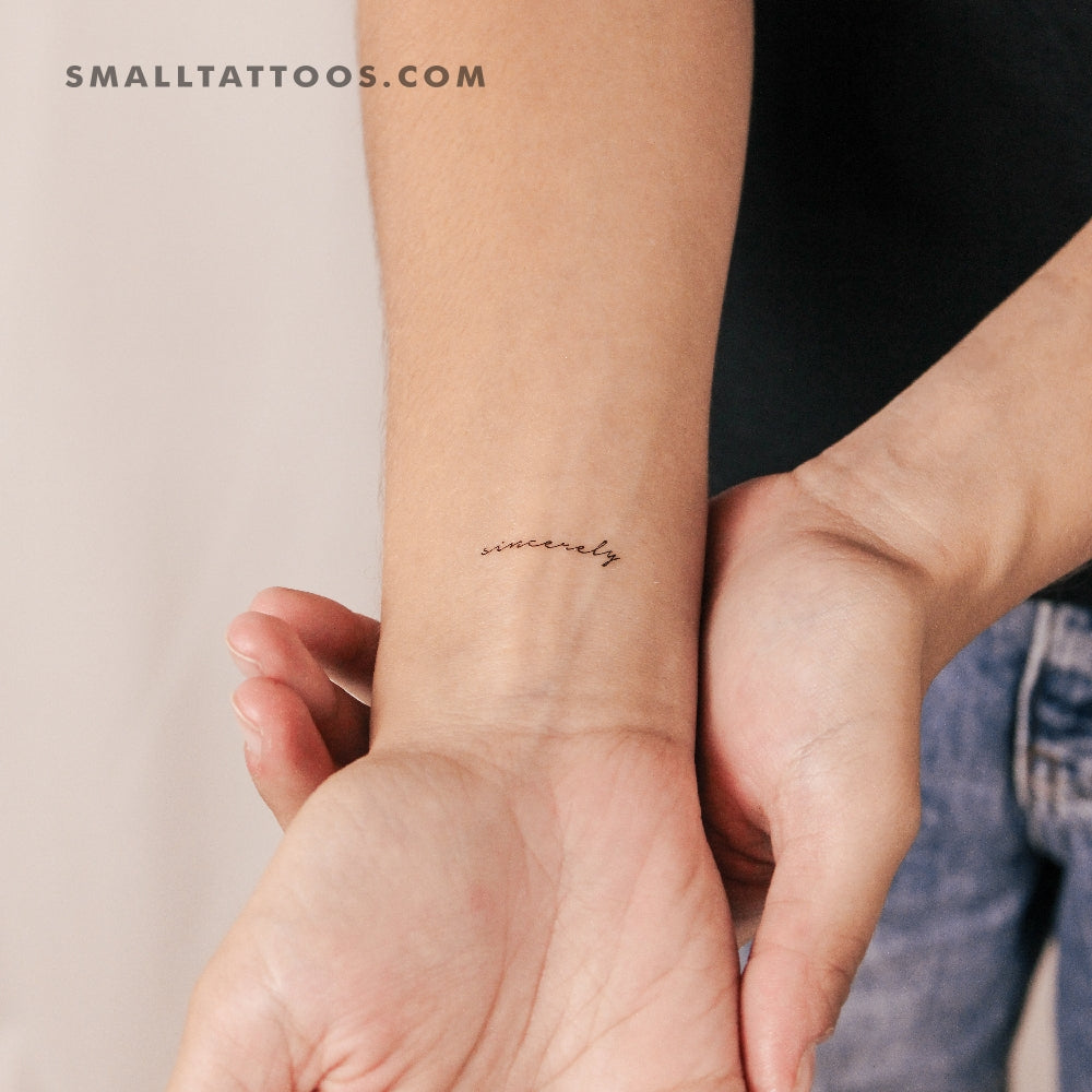 Sincerely Temporary Tattoo (Set of 3) – Small Tattoos
