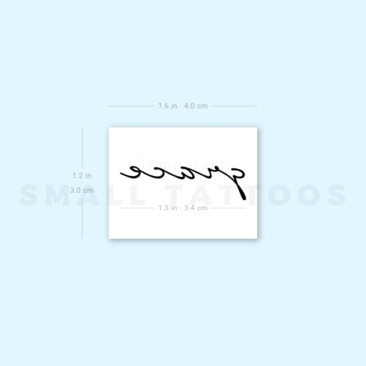 Grace Temporary Tattoo (Set of 3) – Small Tattoos