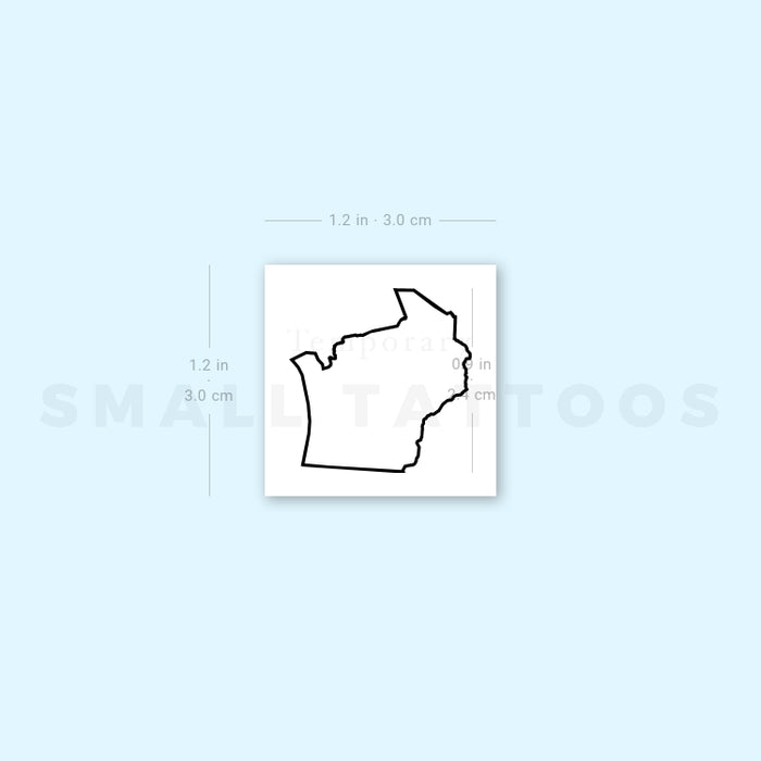 Wisconsin State Outline Tattoos South Carolina Map Outline Temporary