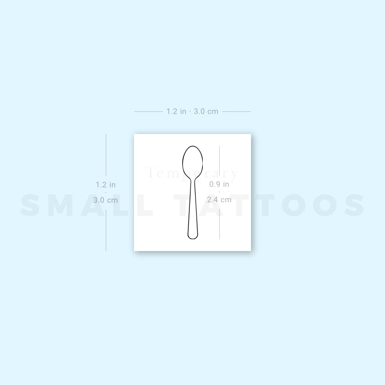 Spoon Temporary Tattoo (Set of 3) – Small Tattoos