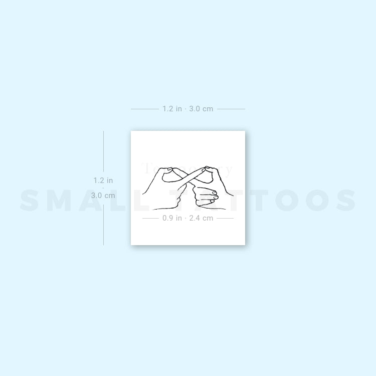 Infinity Hand Gesture Temporary Tattoo (Set of 3) – Small Tattoos