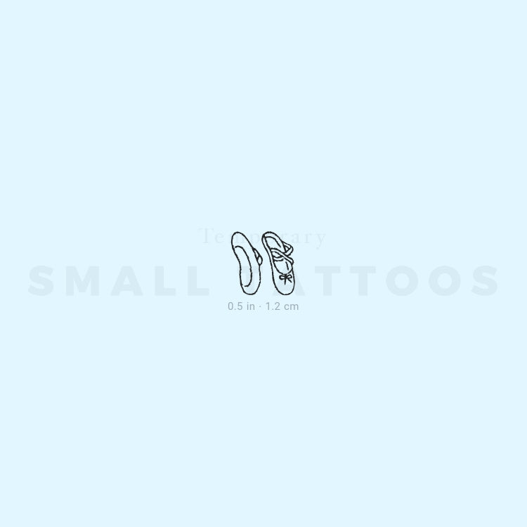 Tiny Ballet Shoes Temporary Tattoo (Set of 3) – Small Tattoos
