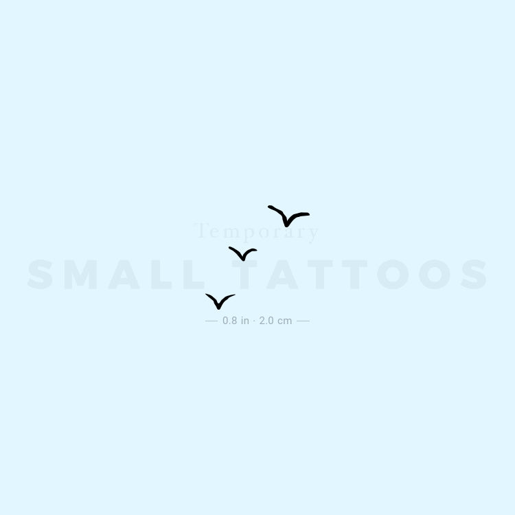 Little Three Birds Temporary Tattoo (Set of 3) – Small Tattoos