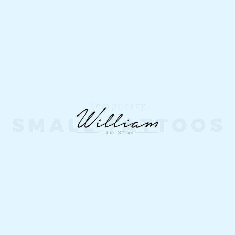 William Temporary Tattoo (Set of 3) – Small Tattoos