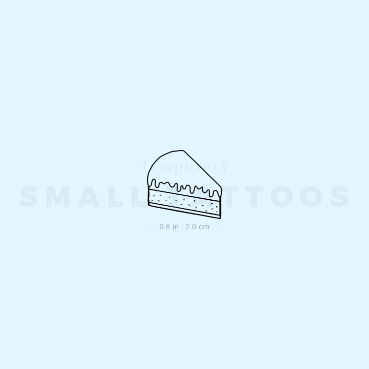 Cake Slice Temporary Tattoo (Set of 3) – Small Tattoos