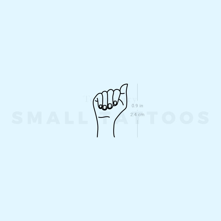 Sign Language A Temporary Tattoo (Set of 3) – Small Tattoos