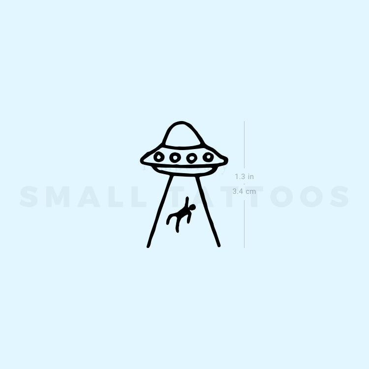 Alien Abduction Temporary Tattoo (Set of 3) – Small Tattoos