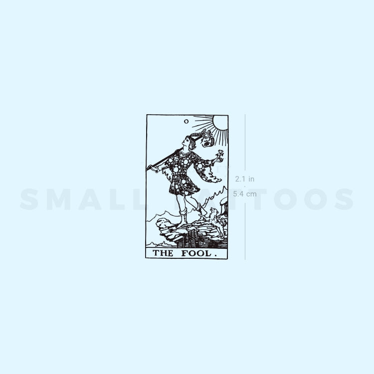 The Fool Tarot Card Temporary Tattoo (Set of 3) – Small Tattoos