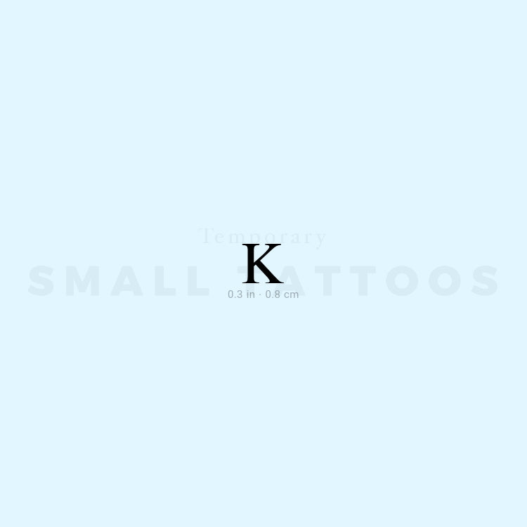 Uppercase Kappa Temporary Tattoo (Set of 3) – Small Tattoos