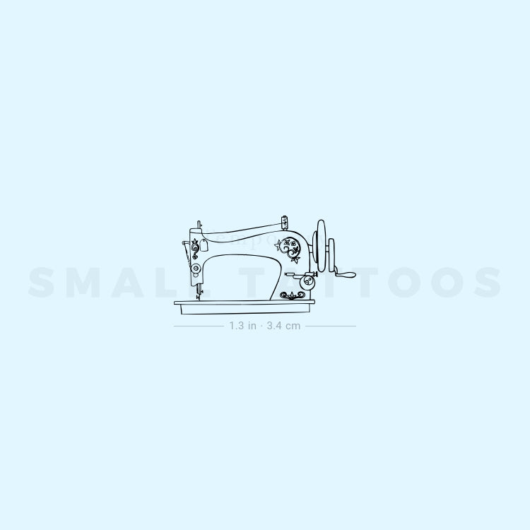 Sewing Machine Temporary Tattoo (Set of 3) – Small Tattoos