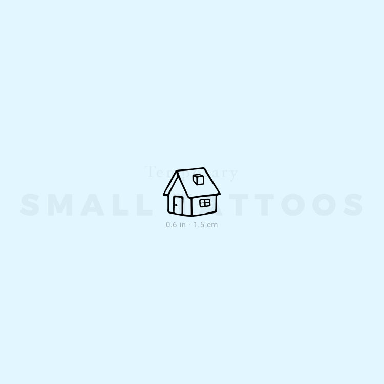 Tiny House Temporary Tattoo (Set of 3) – Small Tattoos