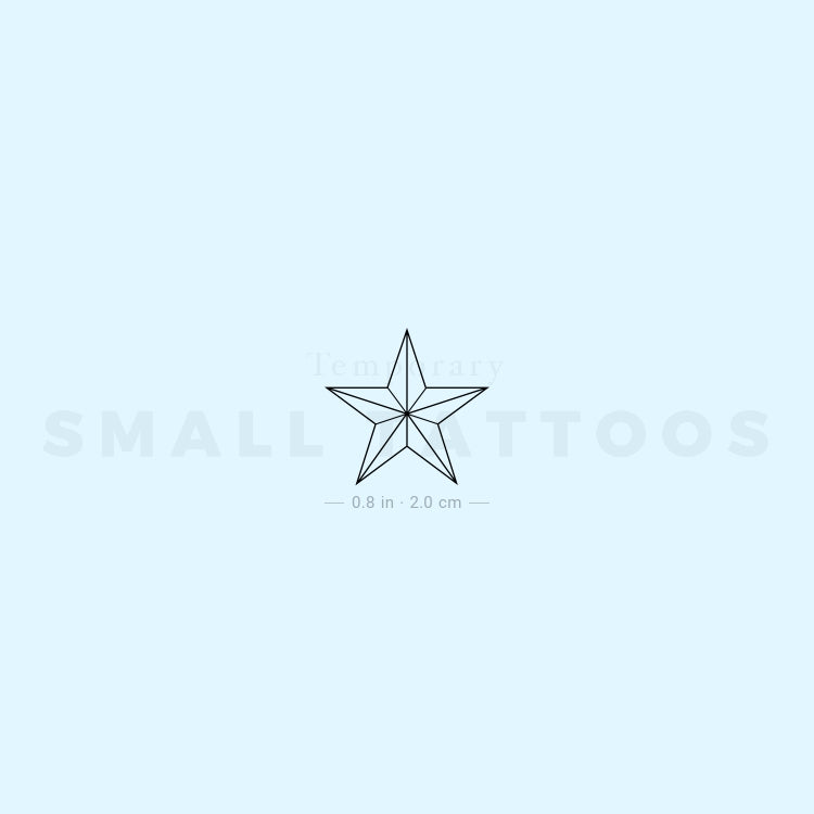 Texas State Star Temporary Tattoo (Set of 3) – Small Tattoos