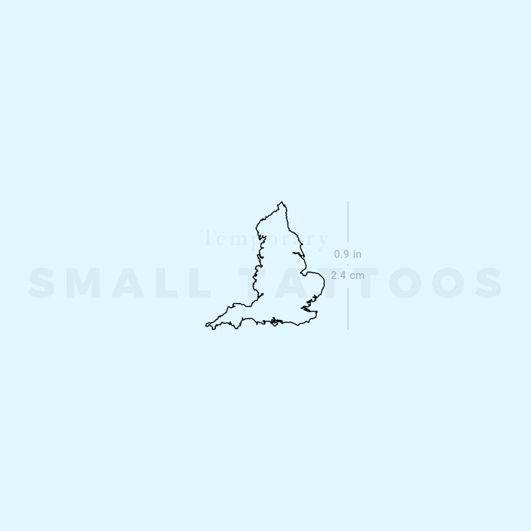 England Map Temporary Tattoo (Set of 3) – Small Tattoos