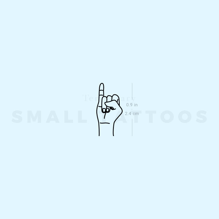 Sign Language I Temporary Tattoo (Set of 3) – Small Tattoos