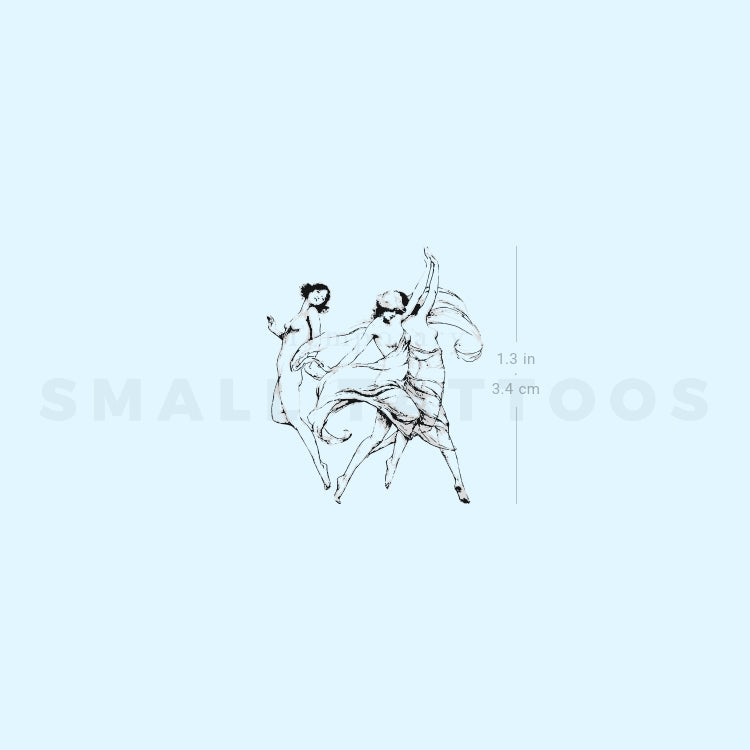 Three Muses Temporary Tattoo (Set of 3) – Small Tattoos