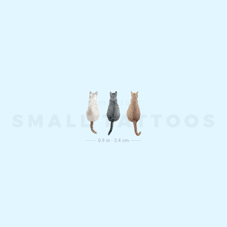 Three Cats Temporary Tattoo (Set of 3) – Small Tattoos