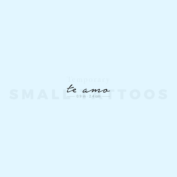 Te Amo Temporary Tattoo (Set of 3) – Small Tattoos