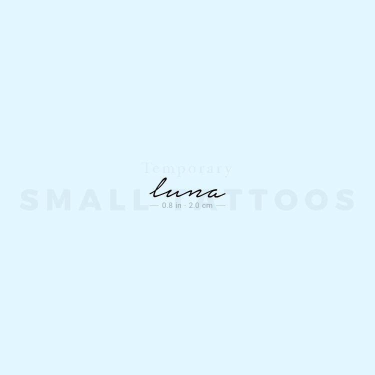 Luna Temporary Tattoo (Set of 3) – Small Tattoos