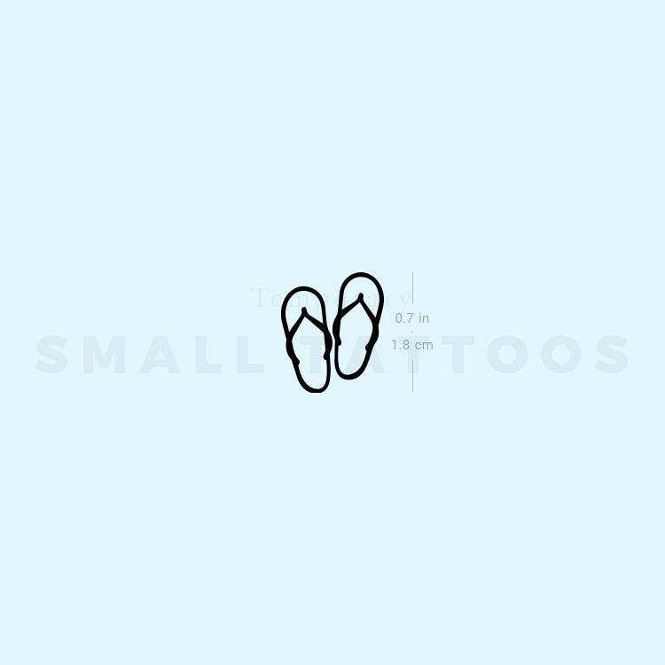 Flip Flops Temporary Tattoo (Set of 3) – Small Tattoos
