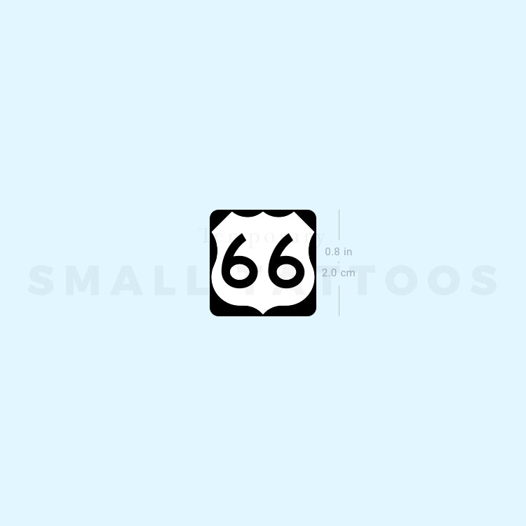 U.S. Route 66 Temporary Tattoo (Set of 3) – Small Tattoos