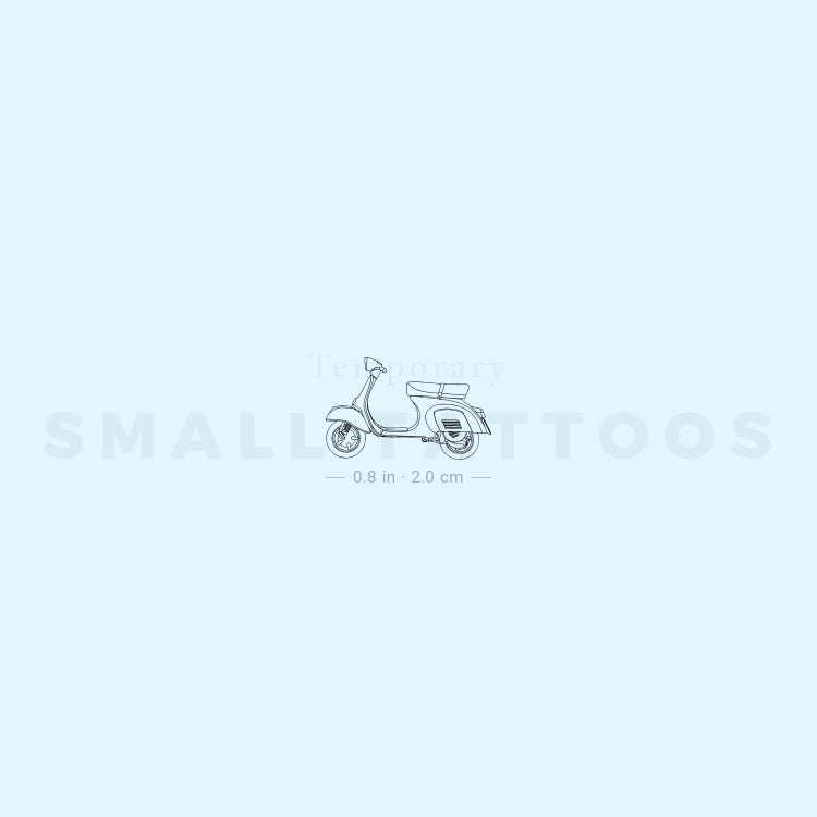 Vespa Scooter Temporary Tattoo (Set of 3) – Small Tattoos