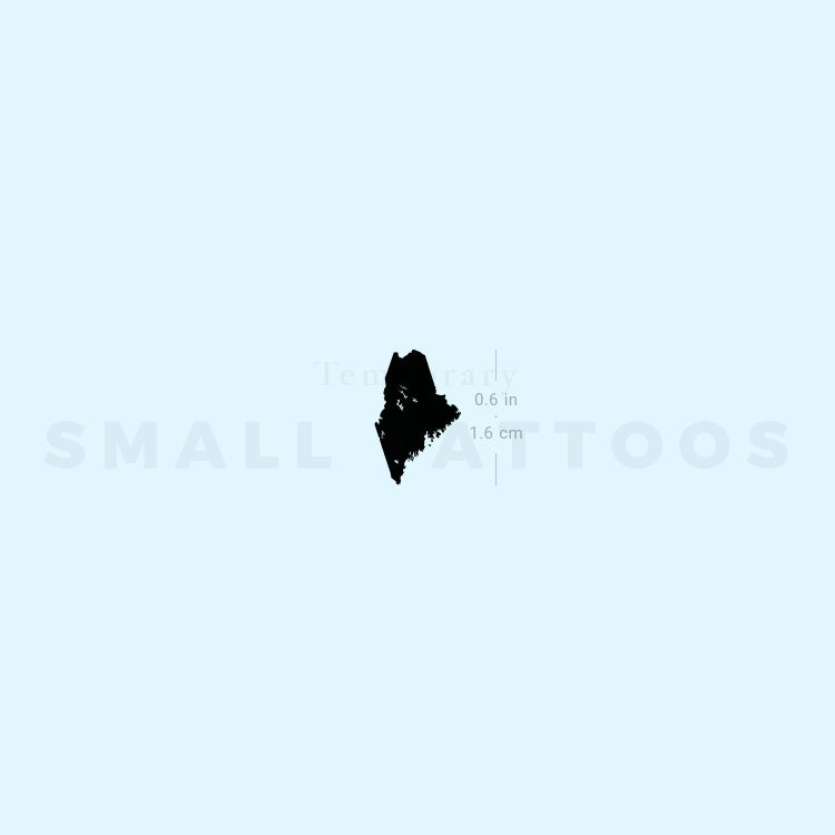 Maine Map Temporary Tattoo (Set of 3) – Small Tattoos