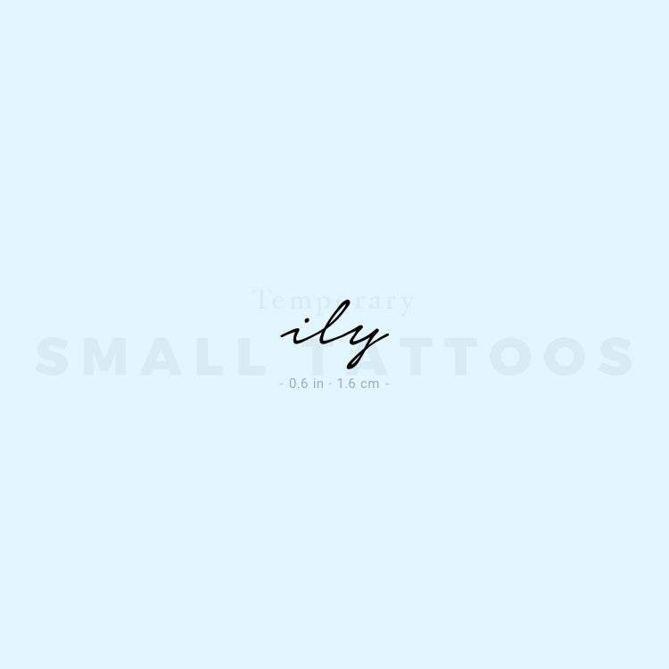 Ily Temporary Tattoo (Set of 3) – Small Tattoos