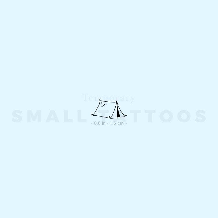 Camping Tent Temporary Tattoo (Set of 3) – Small Tattoos