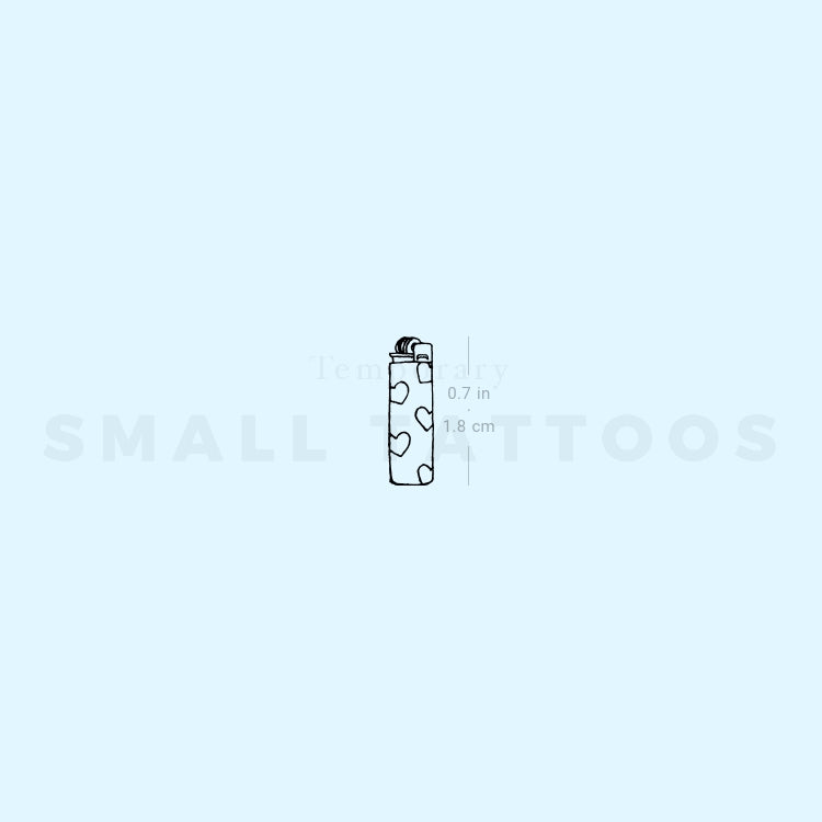 Lighter Temporary Tattoo (Set of 3) – Small Tattoos