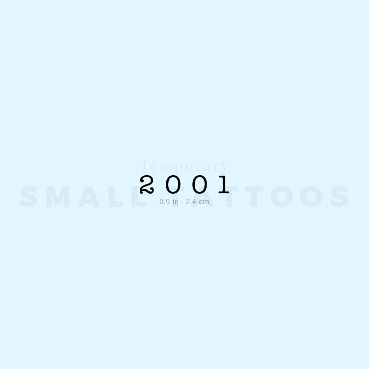 2001 Birth Year Temporary Tattoo (Set of 3) – Small Tattoos