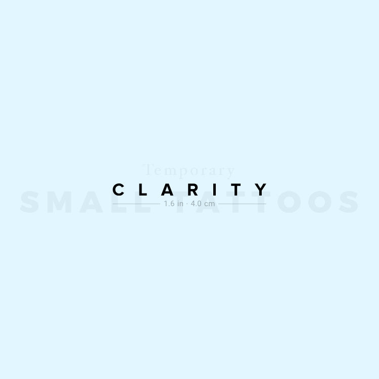 'Clarity' Temporary Tattoo (Set of 3) – Small Tattoos