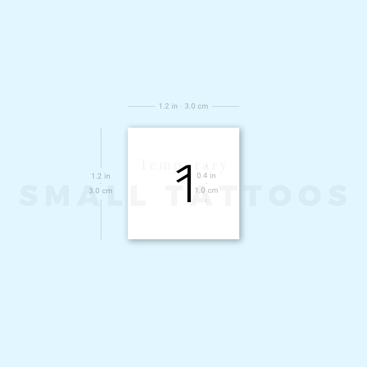 Ansuz Rune Temporary Tattoo (Set of 3) – Small Tattoos