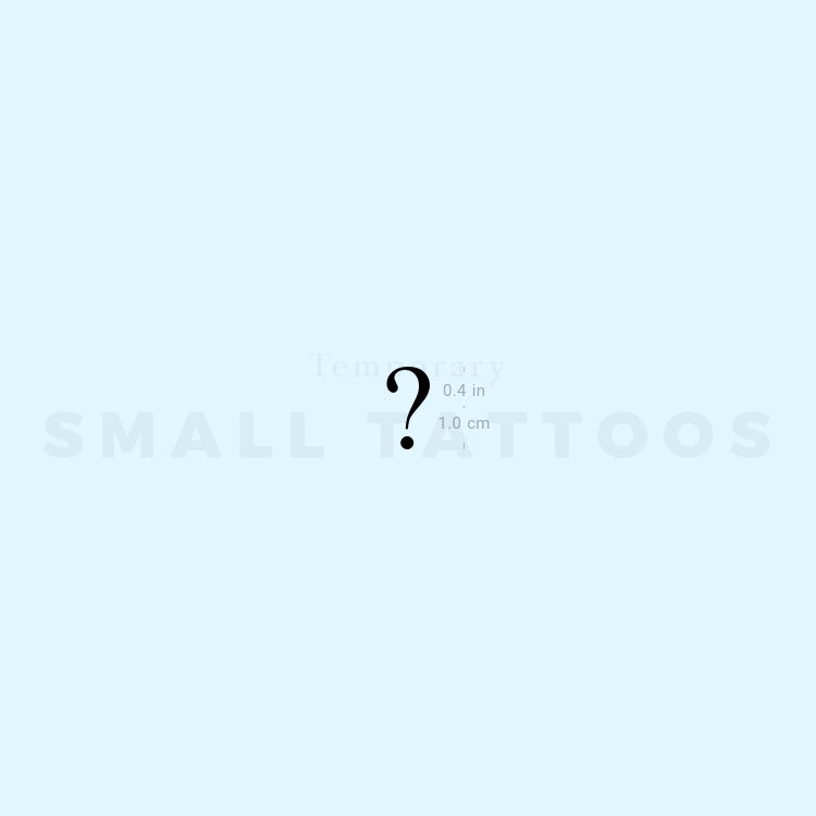 Question Mark Temporary Tattoo (Set of 3) – Small Tattoos