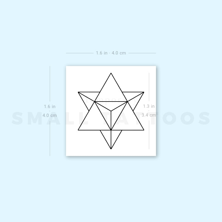 Merkaba Temporary Tattoo (Set of 3) – Small Tattoos