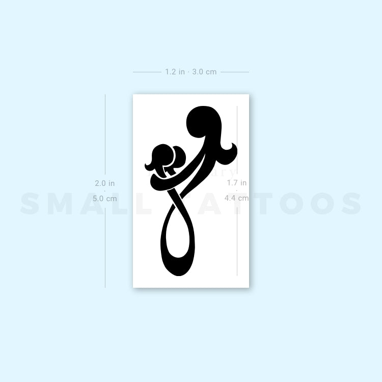 Infinity Mother, Daughter and Son Symbol Temporary Tattoo – Small Tattoos