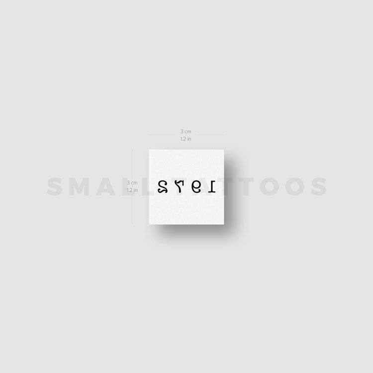 1972 Birth Year Temporary Tattoo (Set of 3) – Small Tattoos