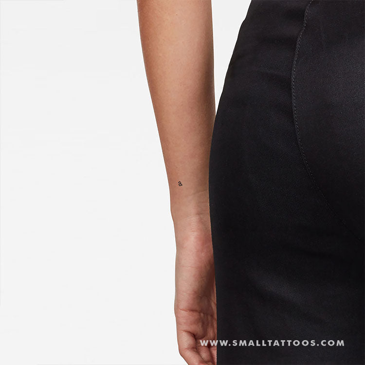 A Lowercase Typewriter Letter Temporary Tattoo (Set of 3) – Small Tattoos
