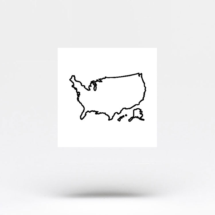 United States Map Temporary Tattoo (Set of 3) – Small Tattoos