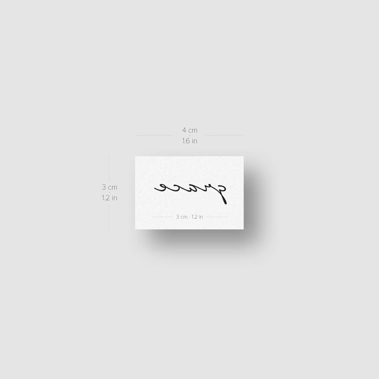 Small 'Grace' Temporary Tattoo (Set of 3) – Small Tattoos