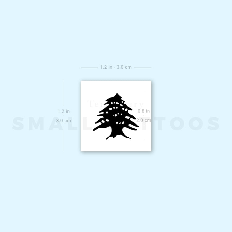 Cedar Tree Temporary Tattoo - Set of 3 – Small Tattoos