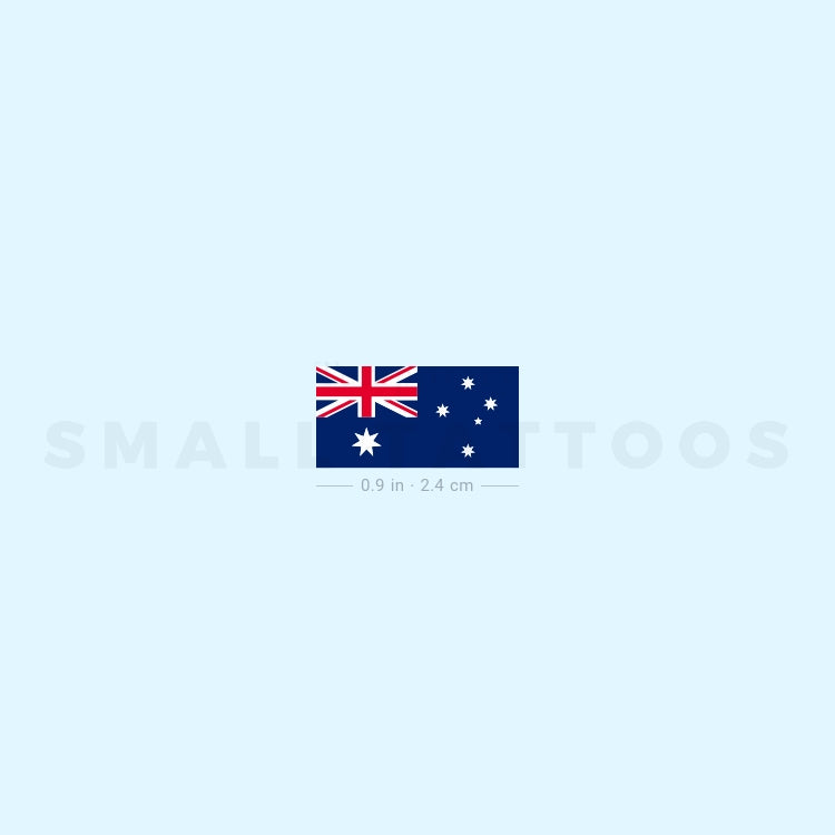 Australia Flag Temporary Tattoo - Set of 3 – Small Tattoos
