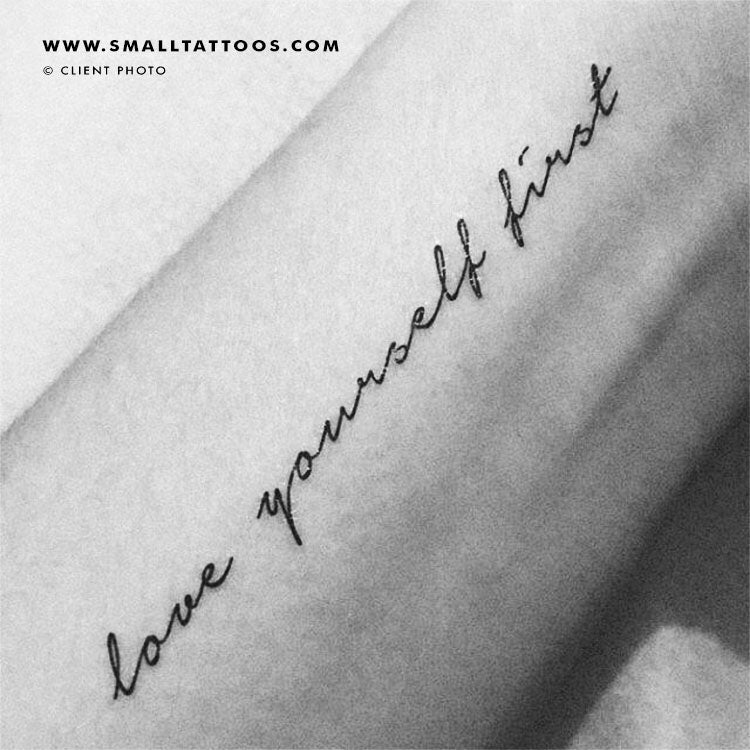 Love Yourself First Temporary Tattoo (Set of 3) – Small Tattoos