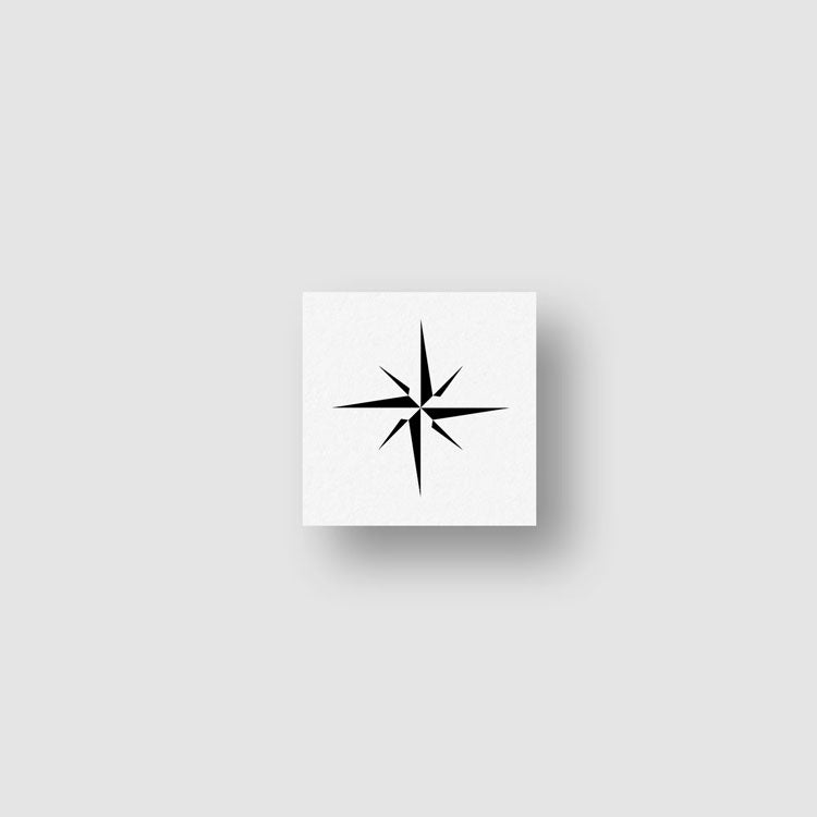 Minimalist Compass Temporary Tattoo (Set of 3) – Small Tattoos